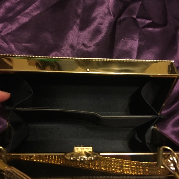 Vintage | Bags | Vintage Gold Vinyl And Metal Box Purse Euc | Poshmark
